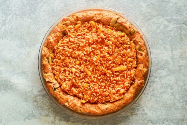 Easy Country Beef Pie with Rice Filling