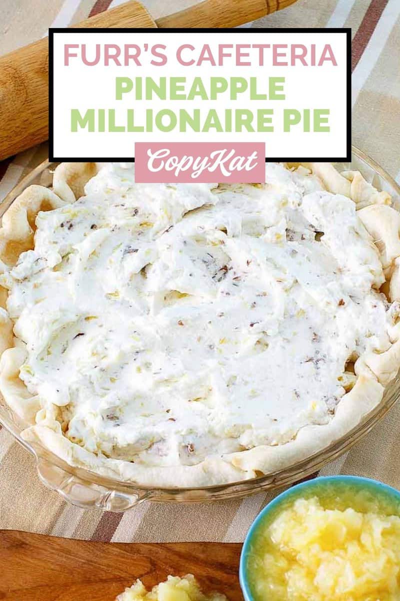 Furr's Cafeteria Pineapple Millionaire Pie