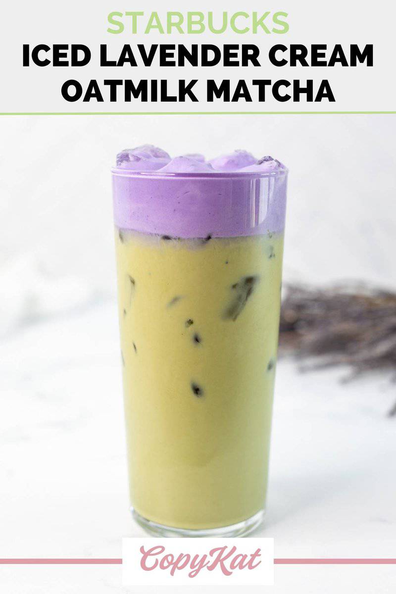 Copycat Starbucks Iced Lavender Cream Oat Milk Matcha