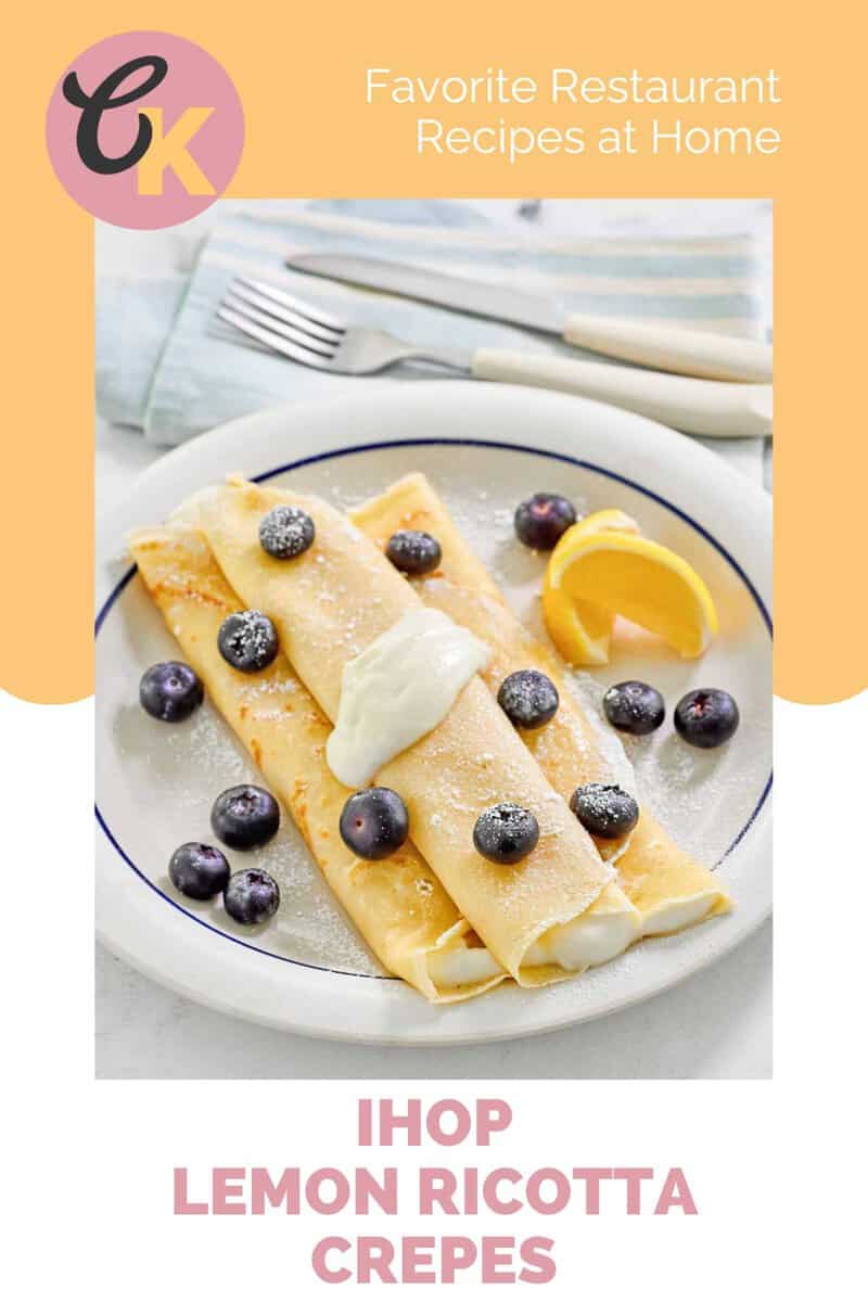 IHOP Lemon Ricotta Crepes with Blueberries Copycat