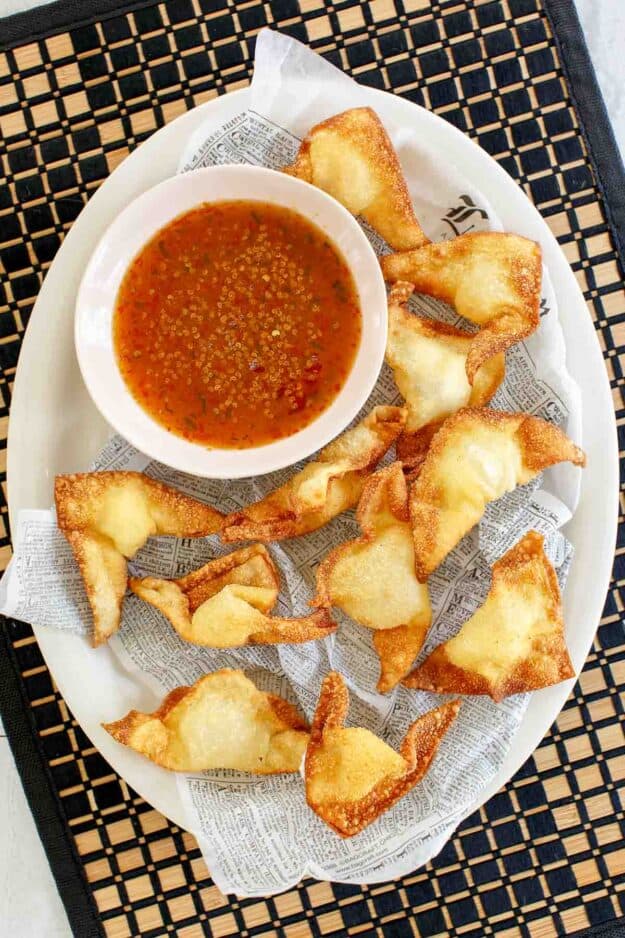 Cream Cheese Wontons Recipe for Crispy Golden Appetizers