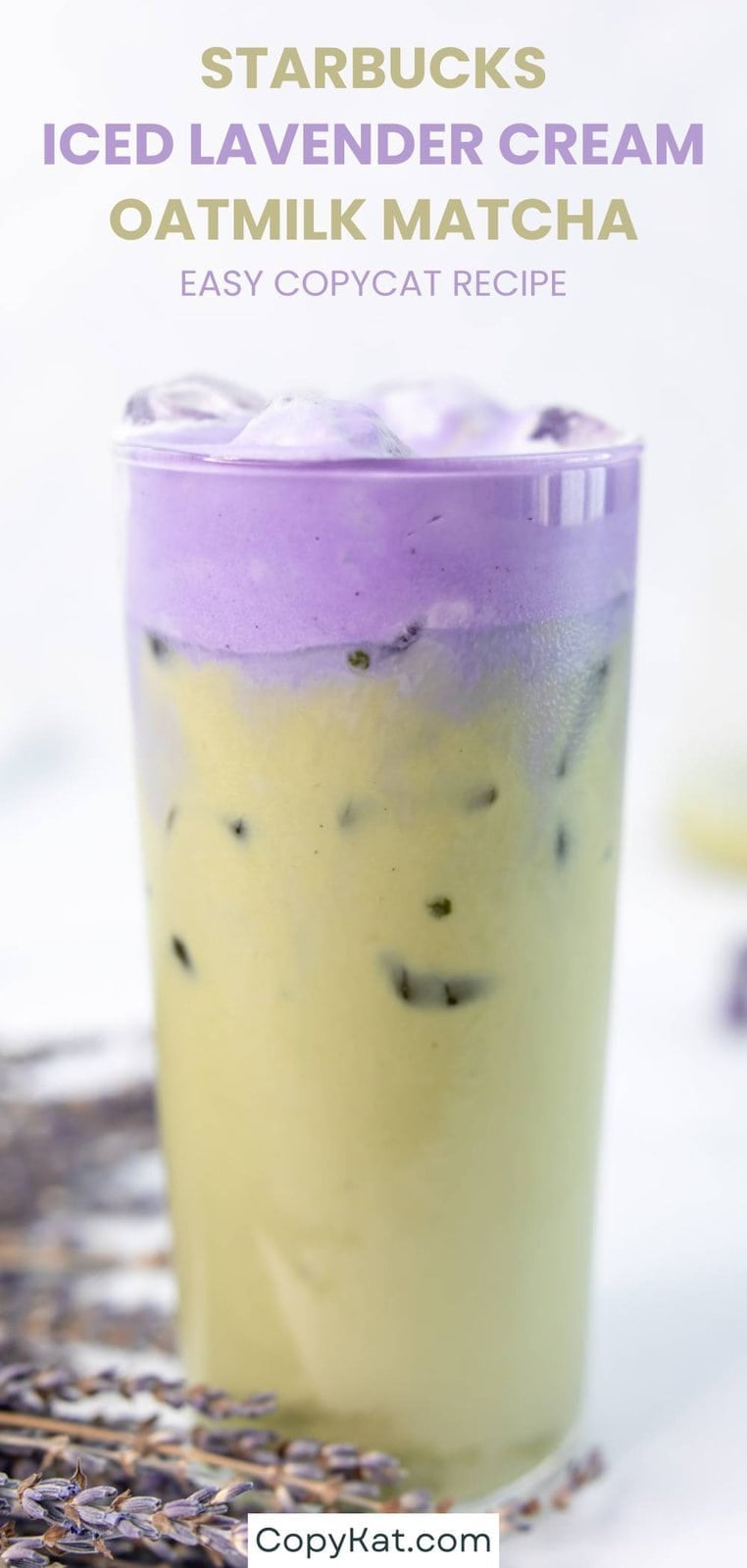 Copycat Starbucks Iced Lavender Cream Oat Milk Matcha