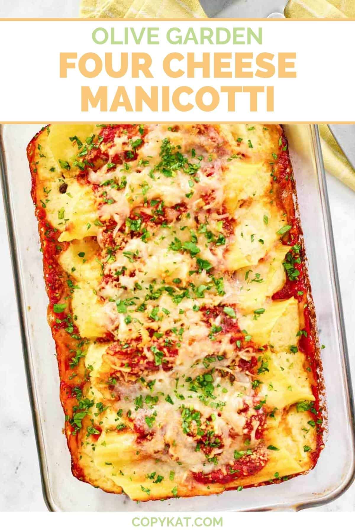 Olive Garden Four Cheese Manicotti Copycat Recipe