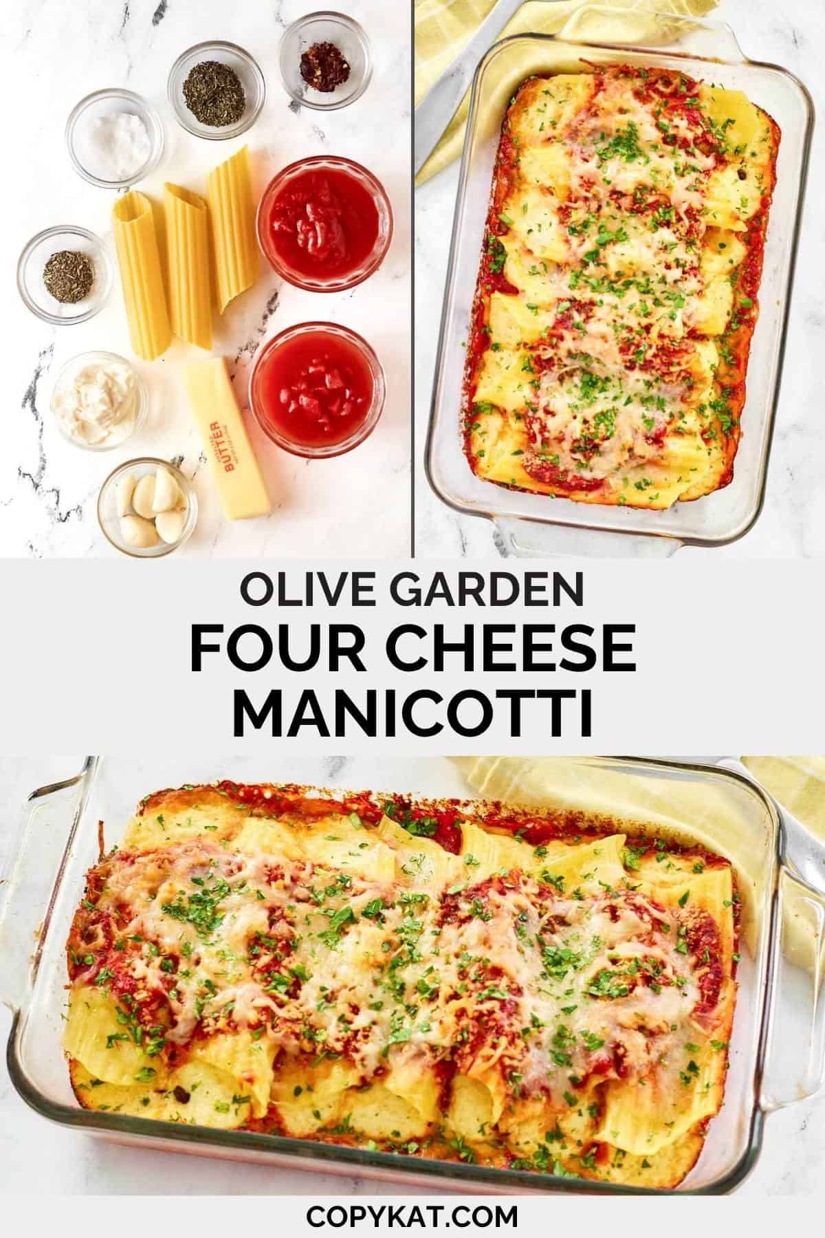 Olive Garden Four Cheese Manicotti Copycat Recipe