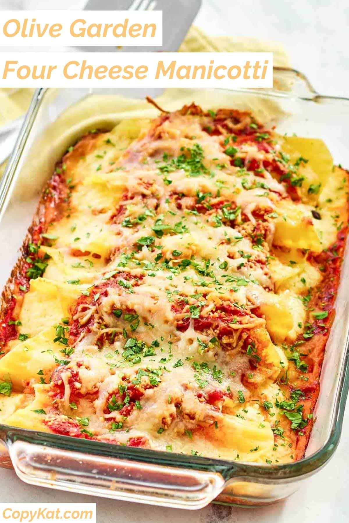 Olive Garden Four Cheese Manicotti Copycat Recipe